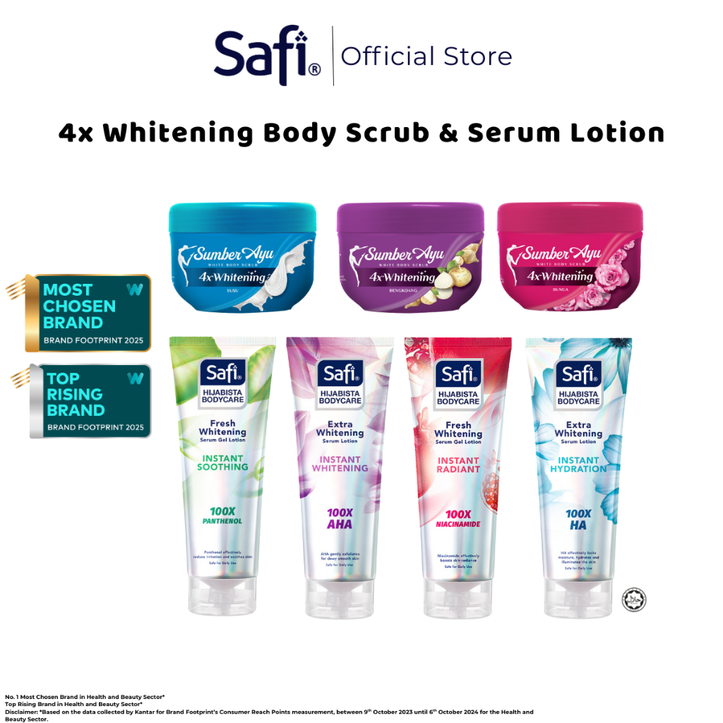 [Mix & Match] 4x Whitening Body Scrub & Serum Lotion | Radiant ...