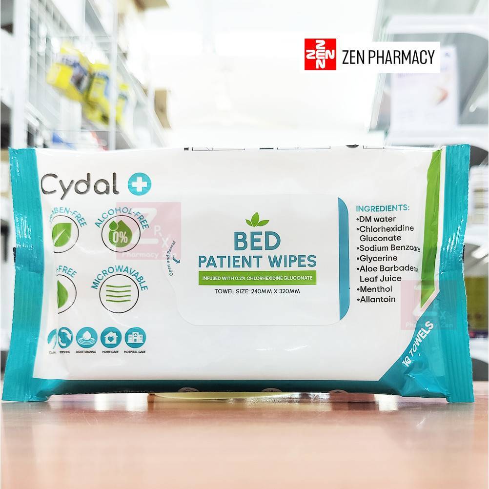 CYDAL+ BED PATIENT WIPES PARABEN-FREE ALCOHOL-FREE SLS-FREE ...