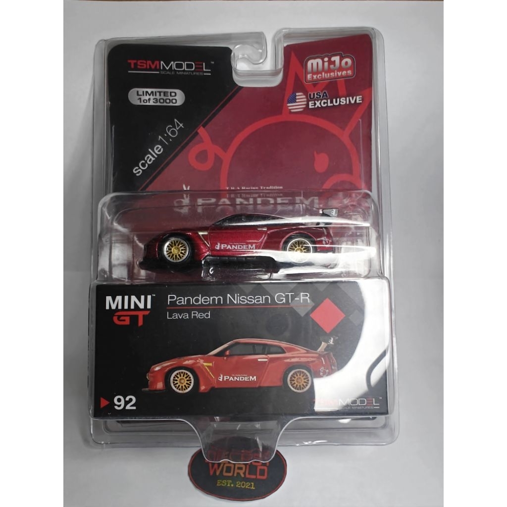 Mini GT #92 Pandem Nissan GTR R35 GT Wing Lava Red Mijo Exclusive ...