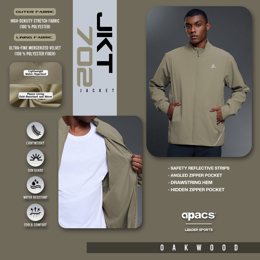 APACS MEN'S PREMIUM COLLECTION JACKET JKT702-DC | Shopee Malaysia