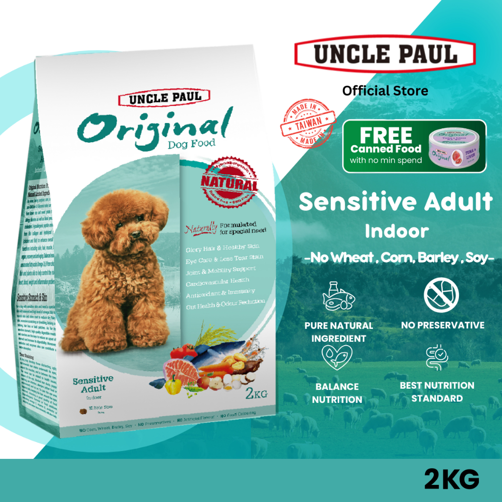 Uncle Paul Original Dog Food (Indoor/Sensitive/Adult) 2KG - Poodle ...