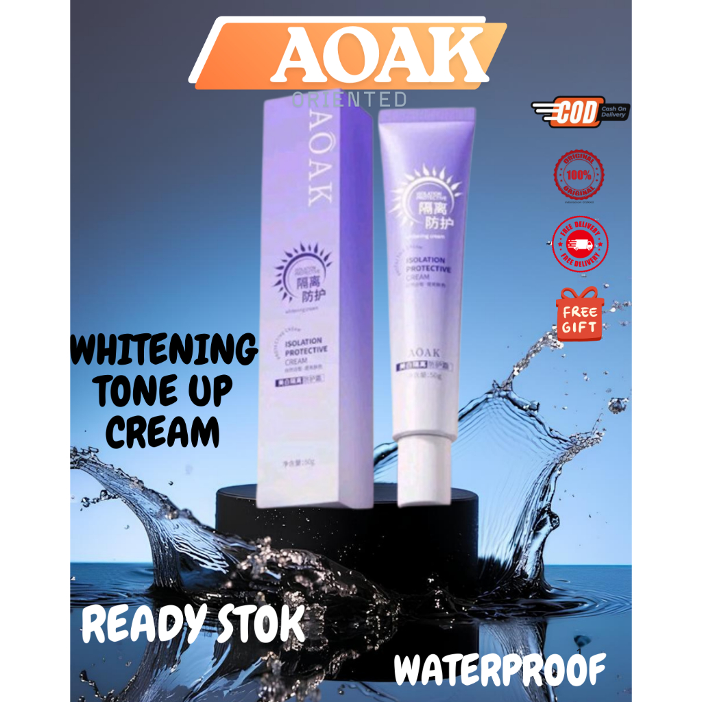 AOAK Whitening Isolation Cream Pelindung Kulit Wajah Dengan ...