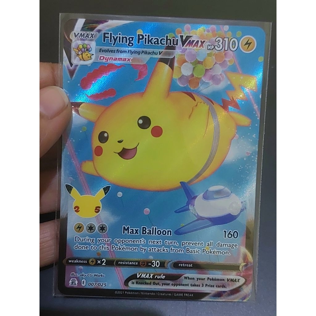 Pokemon TCG: Flying Pikachu Vmax 25th Anniversary Celebration | Shopee ...