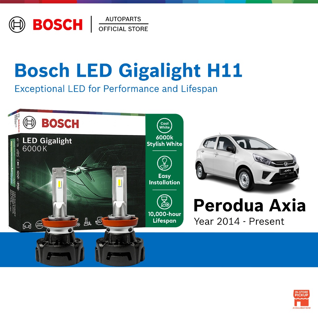 Bosch LED Gigalight 6000K H11 Halogen Headlight Retrofit Bulb + CANBUS ...