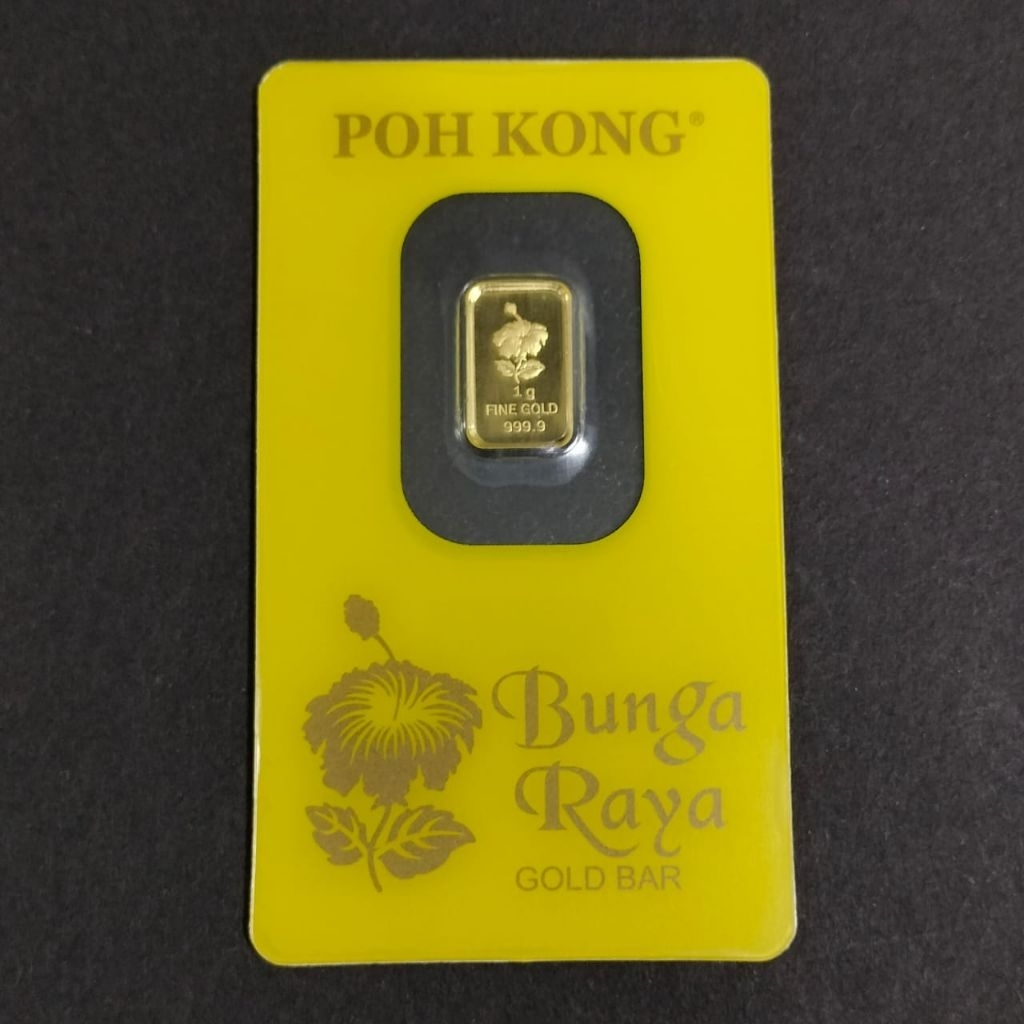 Poh Kong Bunga Raya Gold Bar 1g Au 999.9 | Shopee Malaysia