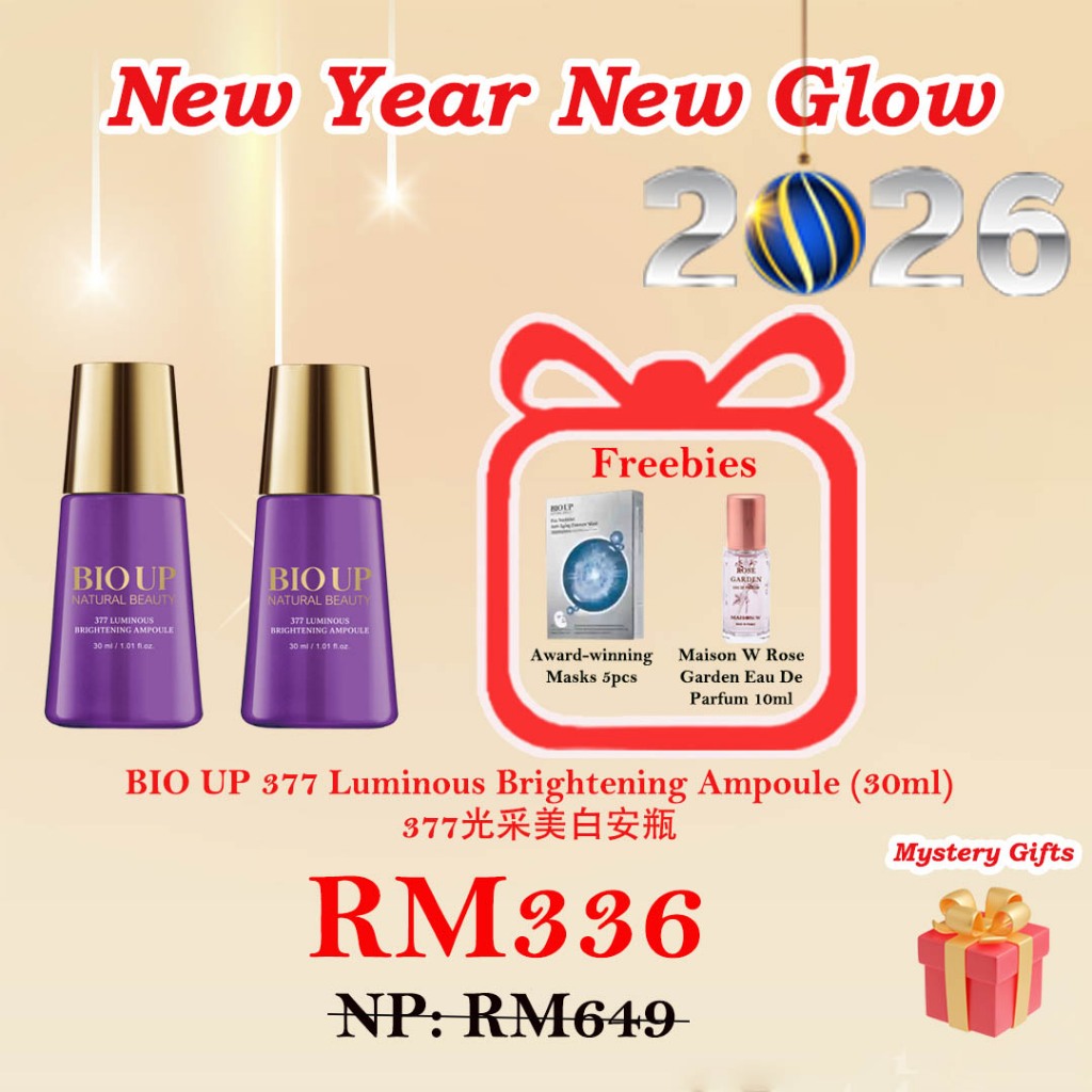 BIO UP 377 Luminous Brightening Ampoule (30ml) Buy 2 FREE 2 | Shopee ...