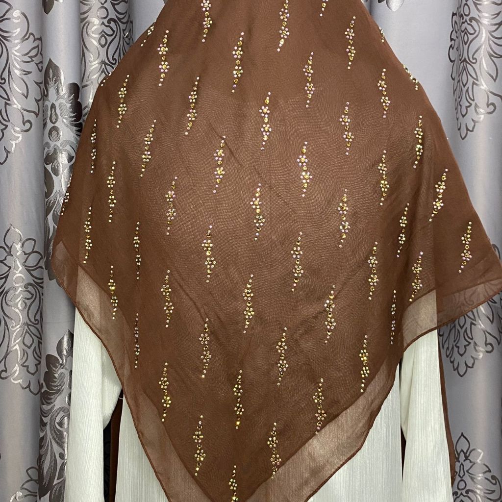 Tudung Bawal Batu Tabur Bidang 50 (Bawal Air Mata) Material Japanese ...