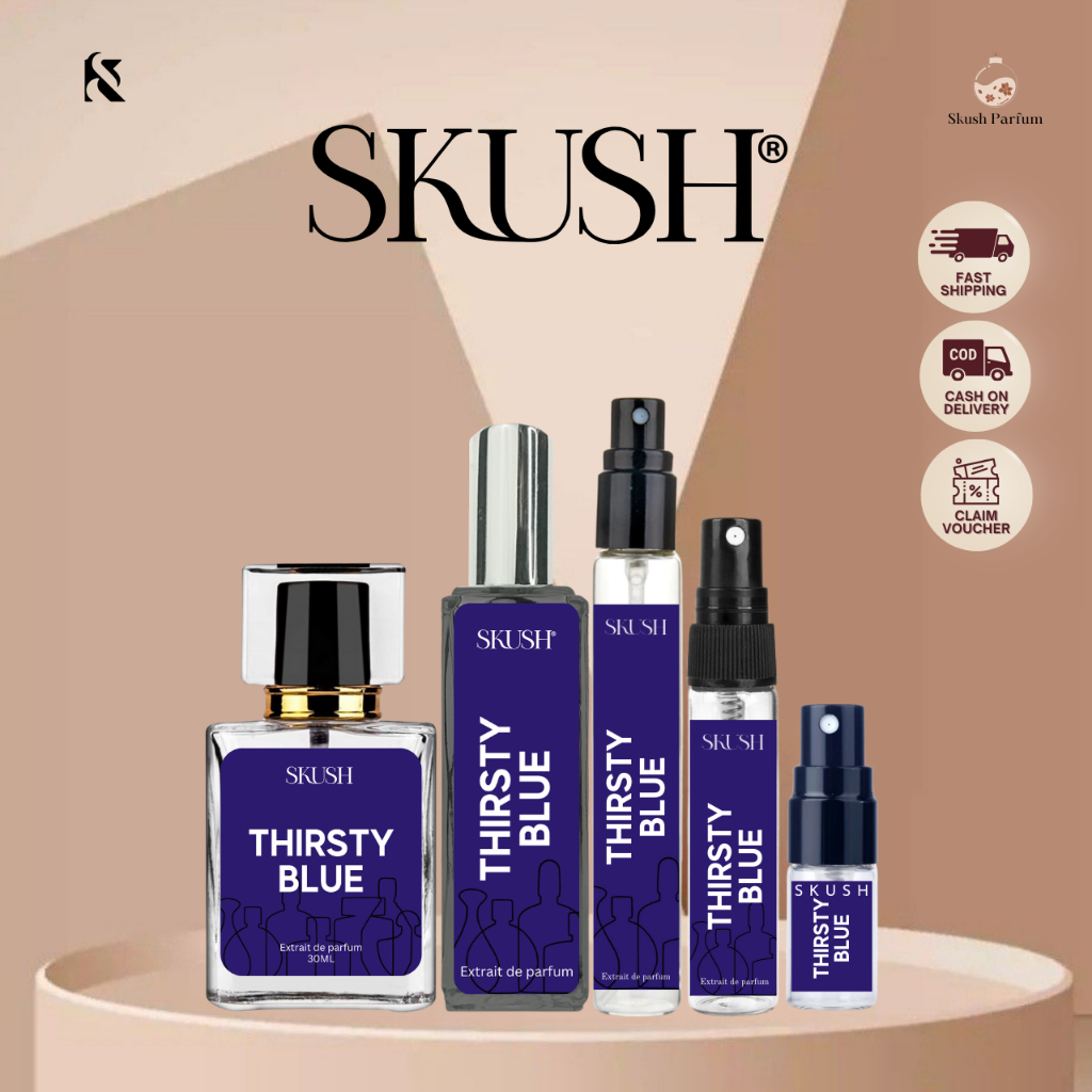 SKUSH THIRSTY BLUE High Quality Women MInyak Wangi Wanita Pewangi Badan ...