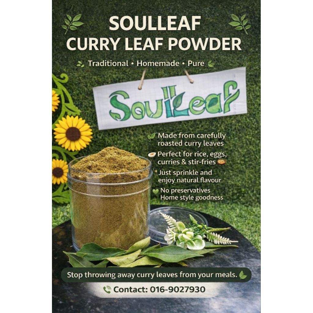 SoulLeaf Curry Leaf Herbal Powder 100g | Shopee Malaysia