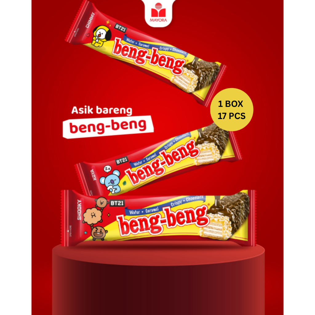 Mayora Beng-Beng Chocolate Wafer 1BOX X 17PCS 100% Asli HQ | Shopee ...