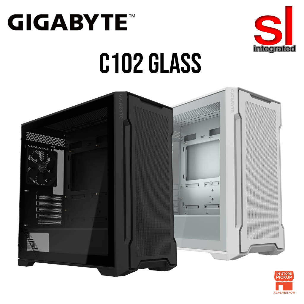 Gigabyte C102 Glass Mid Tower M-ATX Gaming Casing -(Black/White ...