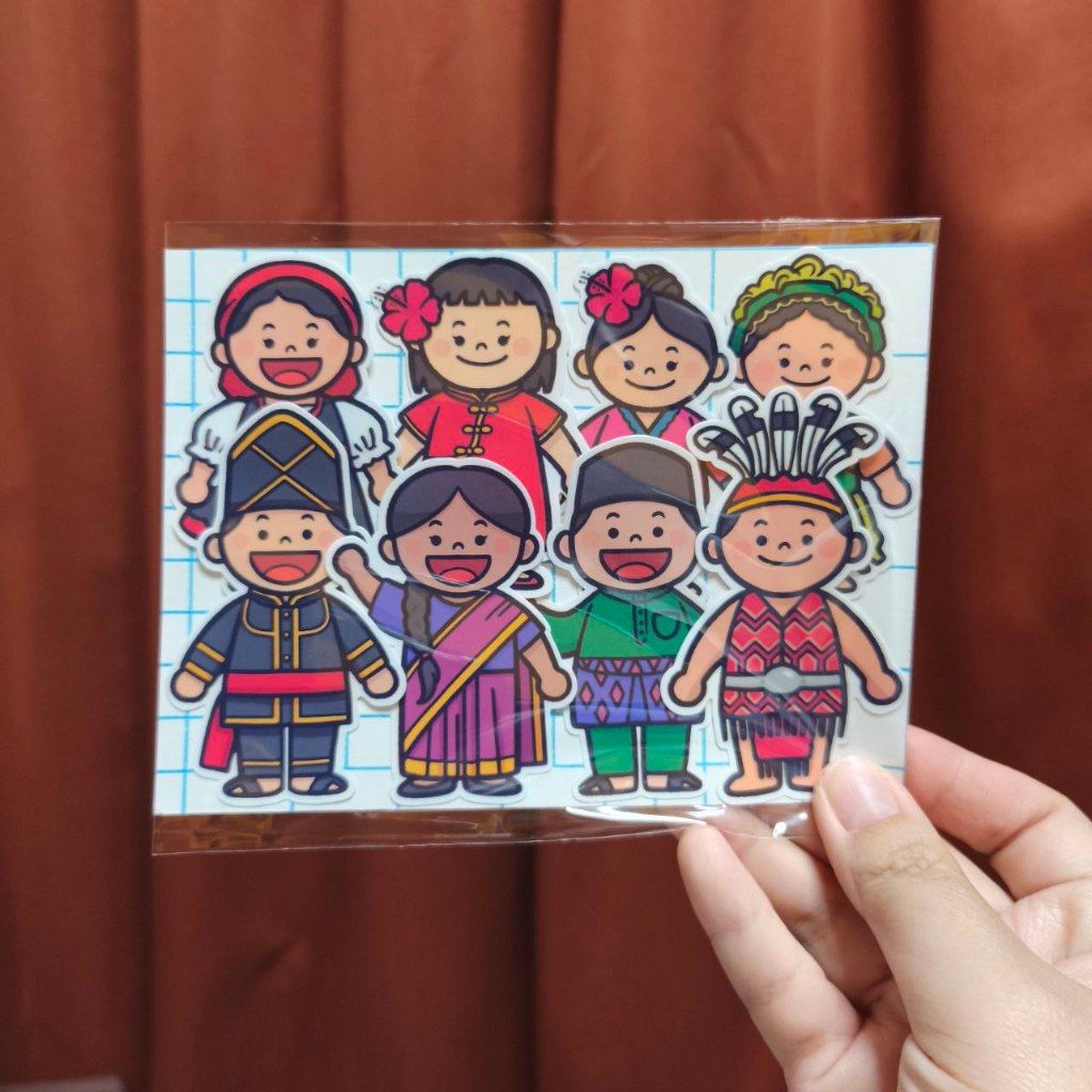 Cute Stickers Races in Malaysia / Kaum-kaum di Malaysia | Shopee Malaysia