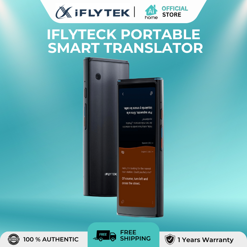iFLYTEK Portable Smart Translator Two Way Voice Translation Device ...
