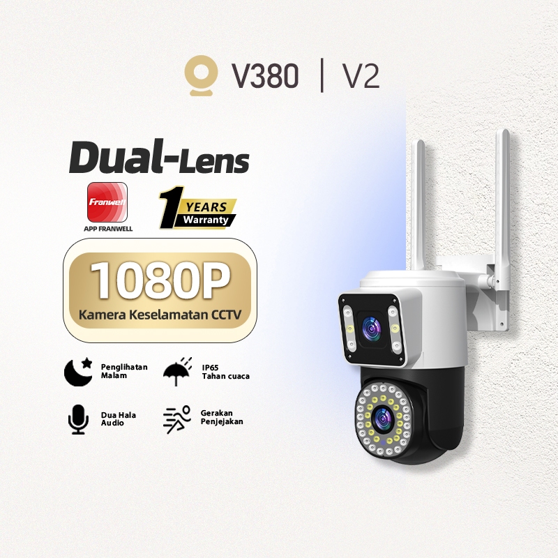 V380 V2 1080P Dual Lens IP CCTV Wireless indoor Camera Full Color Night ...