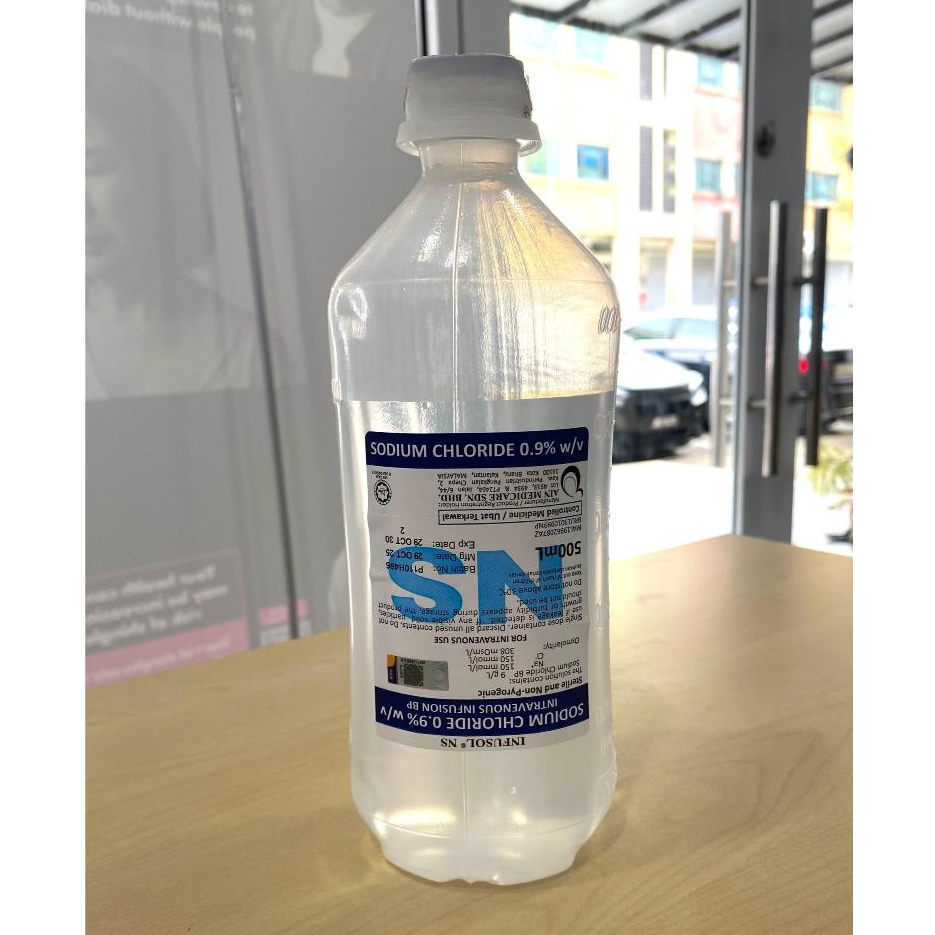Normal Saline IV Drip Solution (0.9% Sodium Chloride) 500ml | Shopee ...