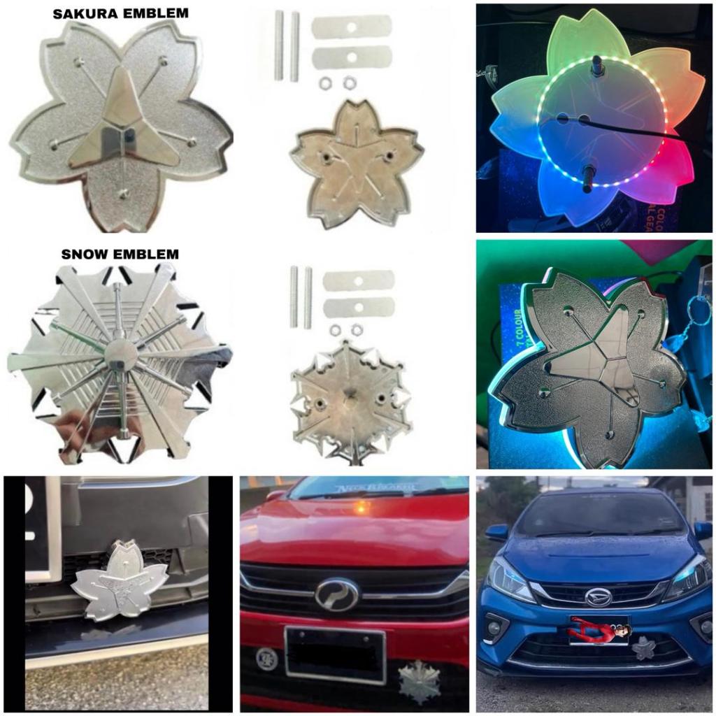 SAKURA SNOW RGB LED Emblem Logo Sakura JDM UNIVERSAL bunga sakura sport ...