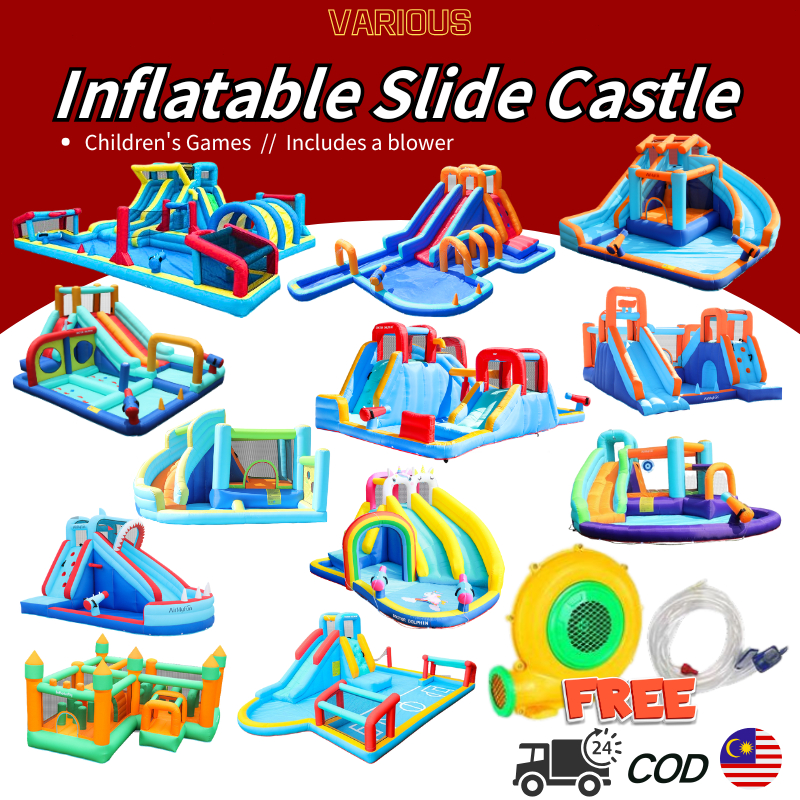 【Free Blower】Kid's Inflatable Slide Castle WaterPark Swimming Pool ...