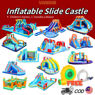 【Free Blower】Kid's Inflatable Slide Castle WaterPark Swimming Pool ...