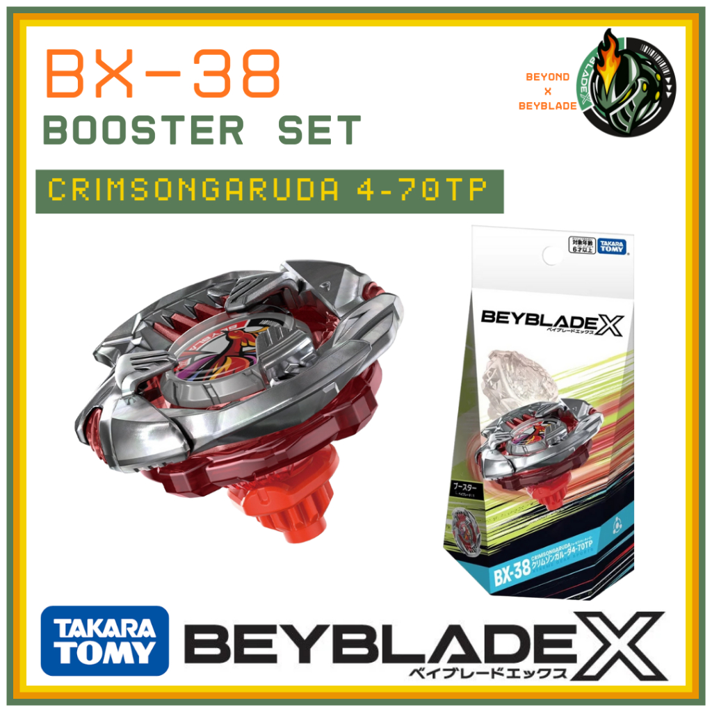 Takara Tomy Beyblade X BX38 / BX-38 CrimsonGaruda 4-70TP Booster Set ...