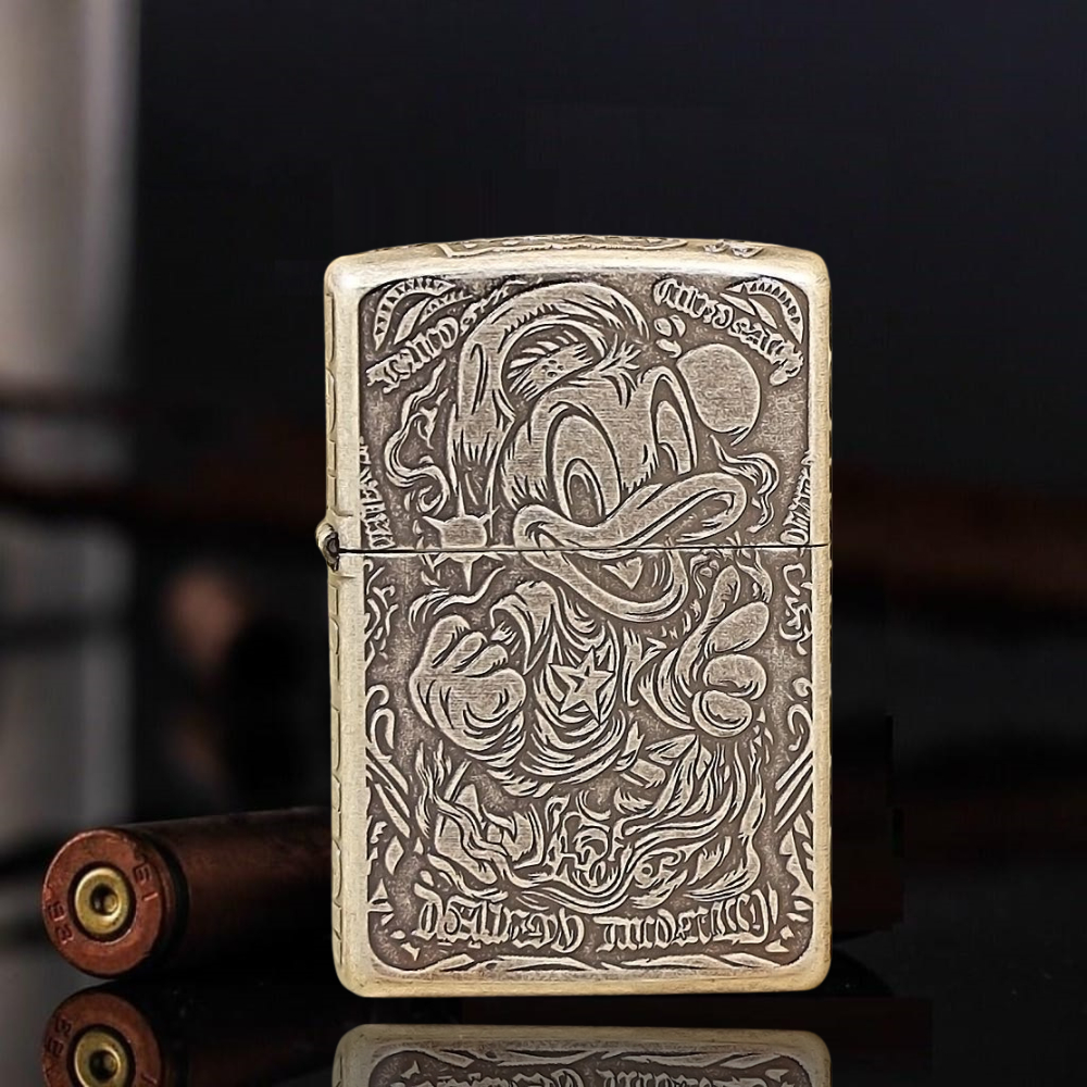 Antique Silver Donald Duck Zippo Lighter | Shopee Malaysia