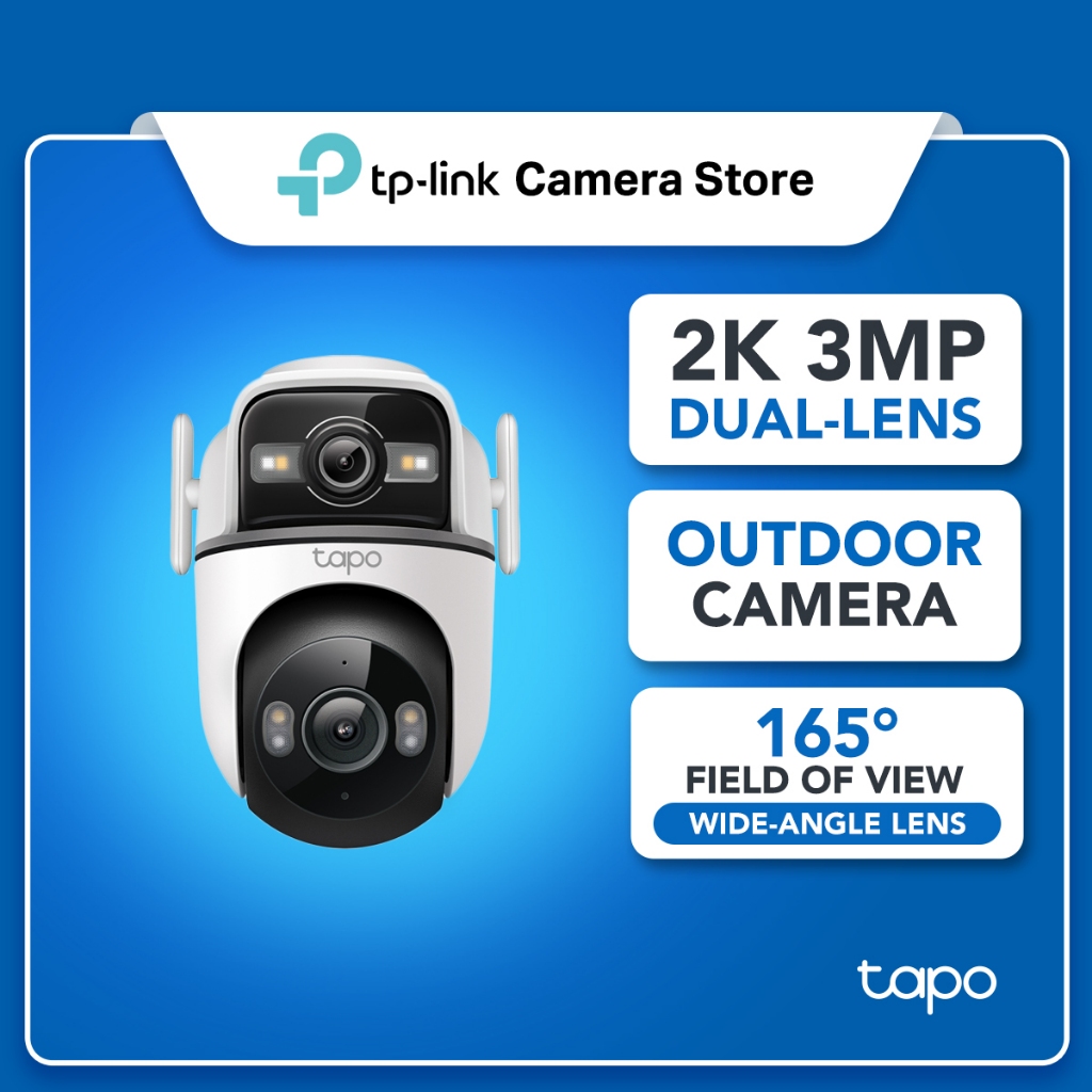 TP-Link Tapo TC47 Dual-Lens Outdoor Wi-Fi Security Cam – Pan/Tilt 2K ...