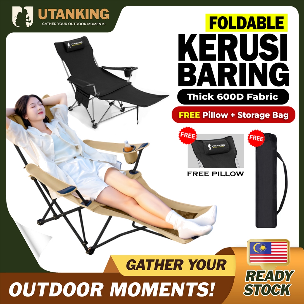 UtanKing™ Healing Chair with Leg Rest Foldable Camping Reclining ...