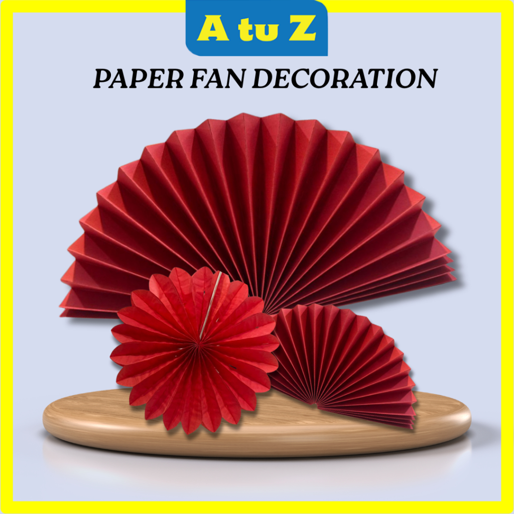 2026 CNY Paper Fan Folding Home Decoration Flower Arrangement Chinese ...