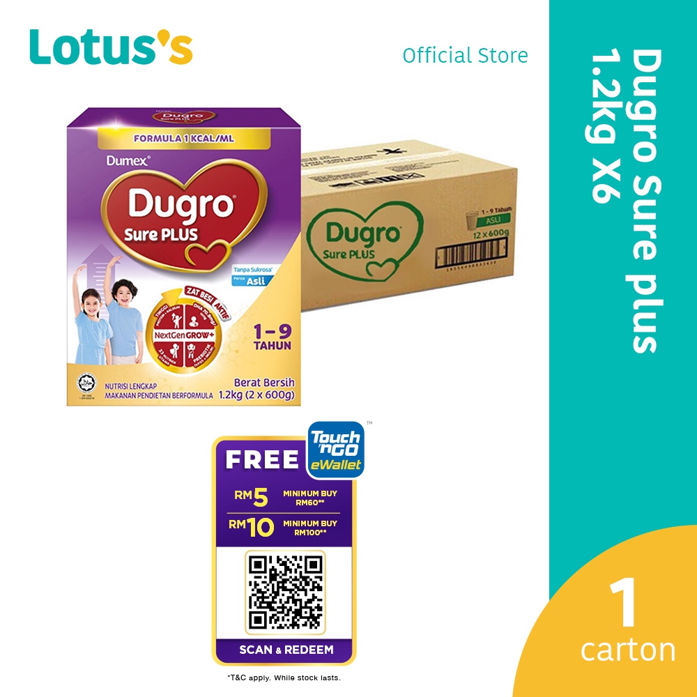 Dugro Sure Plus 1.2kg x 6 (1 carton) | Shopee Malaysia