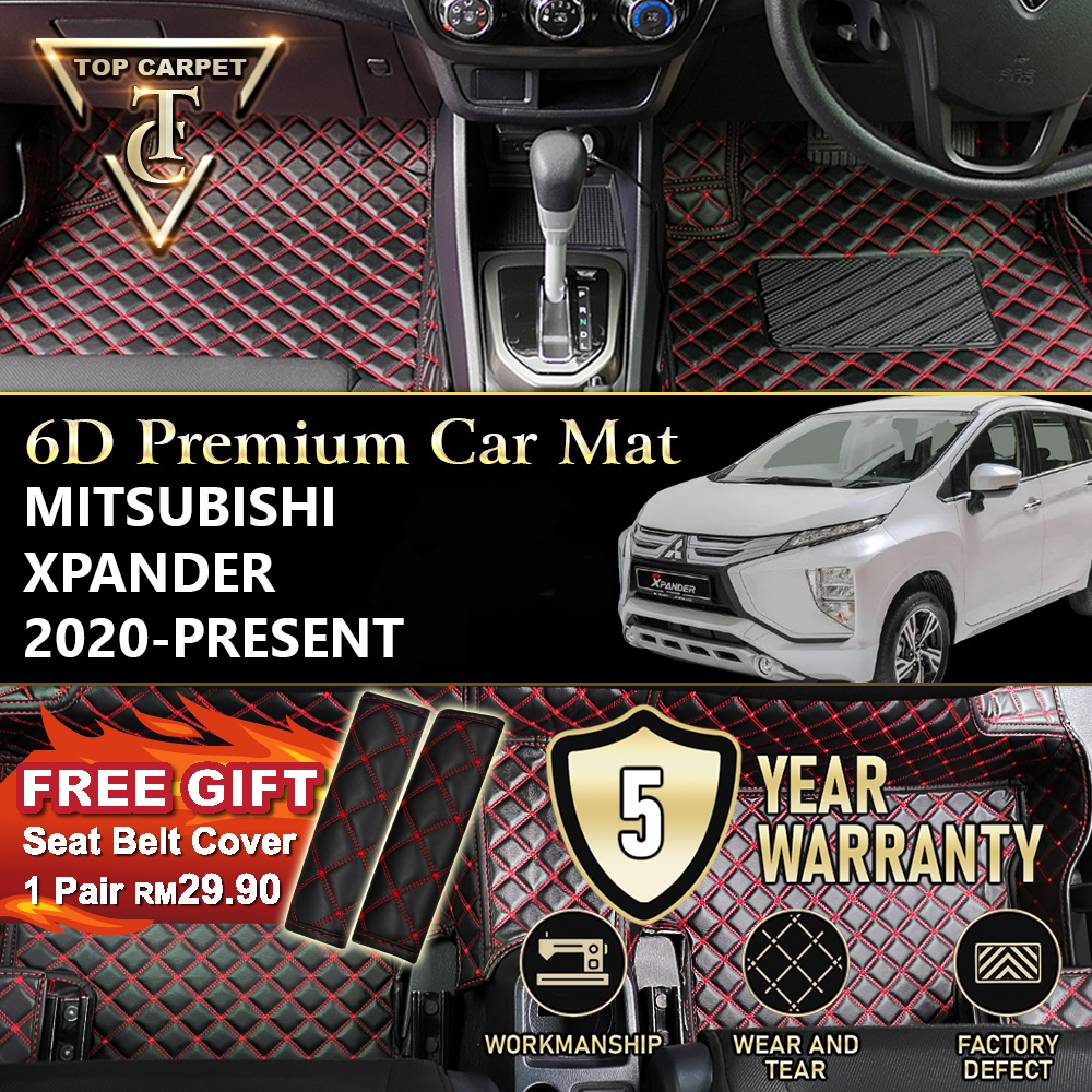 Top Carpet MITSUBISHI XPANDER ( 2020 - 2026 ) 6D PU Leather Car Carpet ...