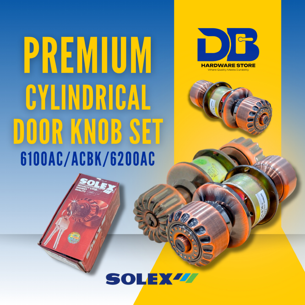 DB 100% Original Solex Premium 6100AC/ACBK/6200AC Cylindrical Lock ...