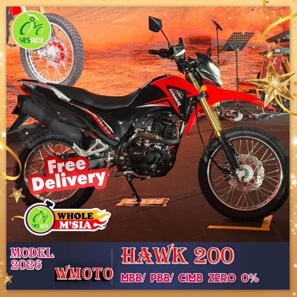 Wmoto Hawk 200 New Model 2026 | Shopee Malaysia