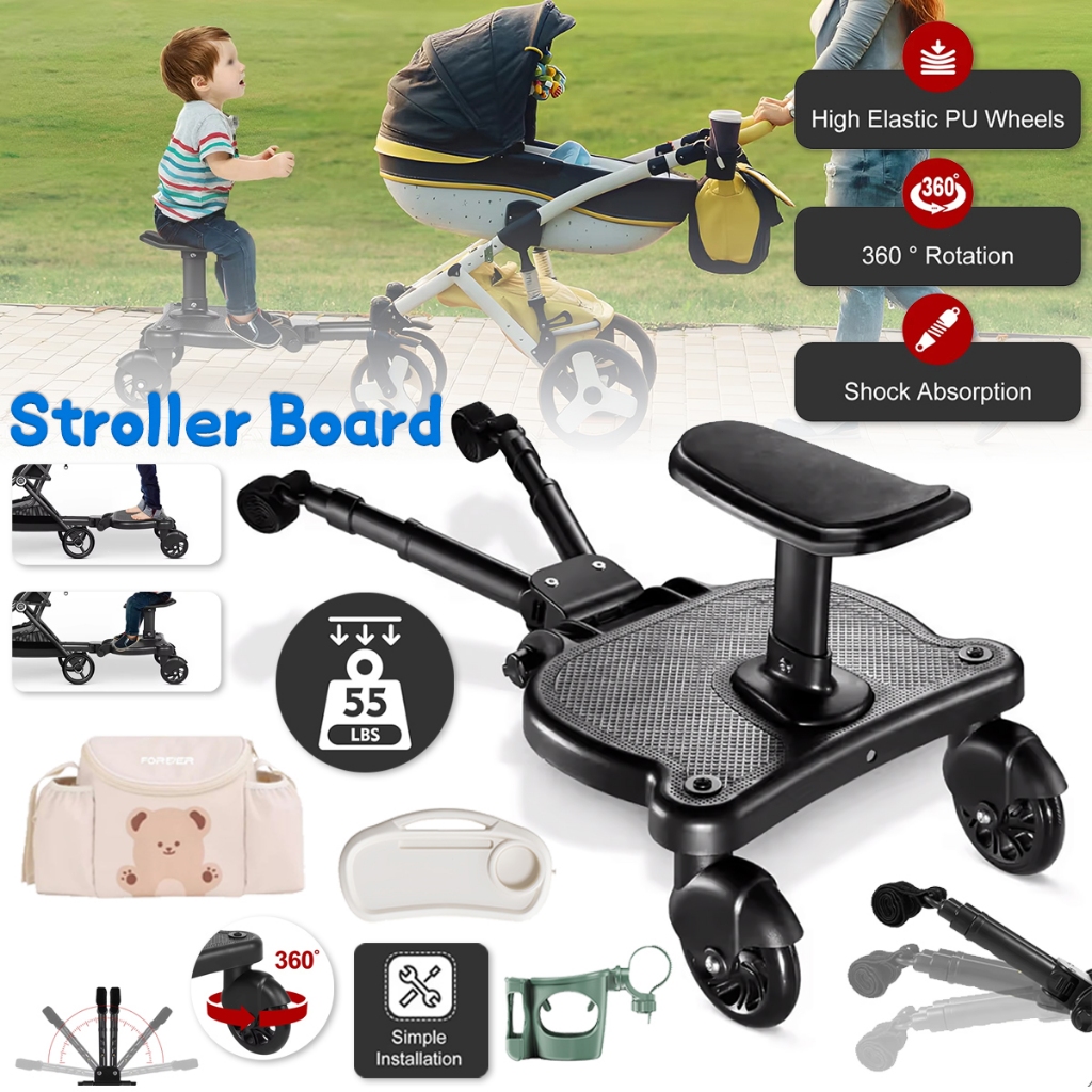 Stroller Step Board Baby Stroller Extention Step Buggy Board Connector ...