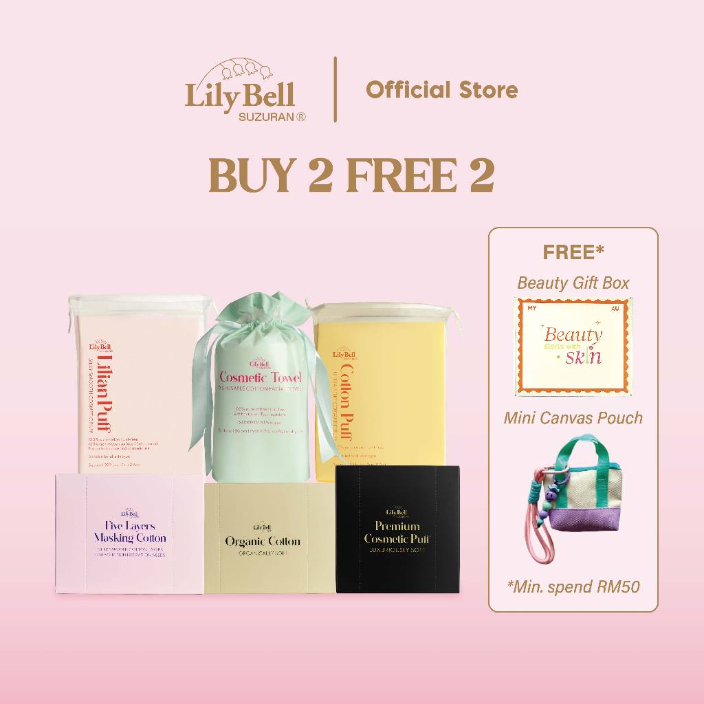 [BUY 2 FREE 2] LilyBell Premium Facial Cotton FOC Storage Box + Mini ...