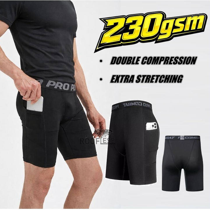 ROOFLESS Seluar Tight Lelaki Pendek Seluar Fit Lelaki Tight Pant Man ...