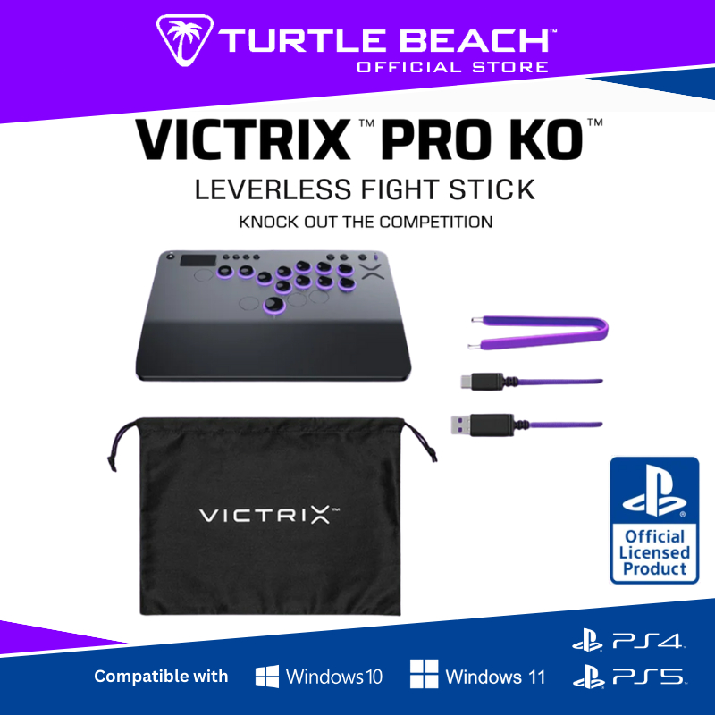 Turtle Beach Victrix Pro KO Leverless Fight Stick for PC, PlayStation ...
