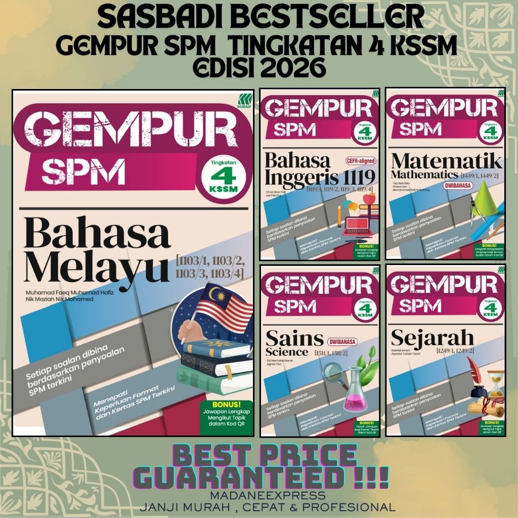 [XPRESS] SASBADI BESTSELLER : GEMPUR SPM TINGKATAN 4 KSSM EDISI 2026 ...