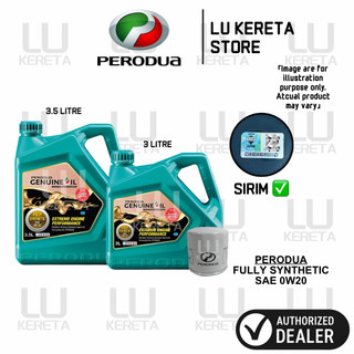 ORI PERODUA SAE 0W20 FULLY SYNTHETIC OIL 3LITRE / 3.5LITRE MYVI ALZA ...