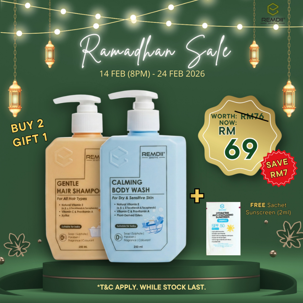 REMDII Bath Care Duo: Body Wash (250ml) + Gentle Hair Shampoo (250ml ...