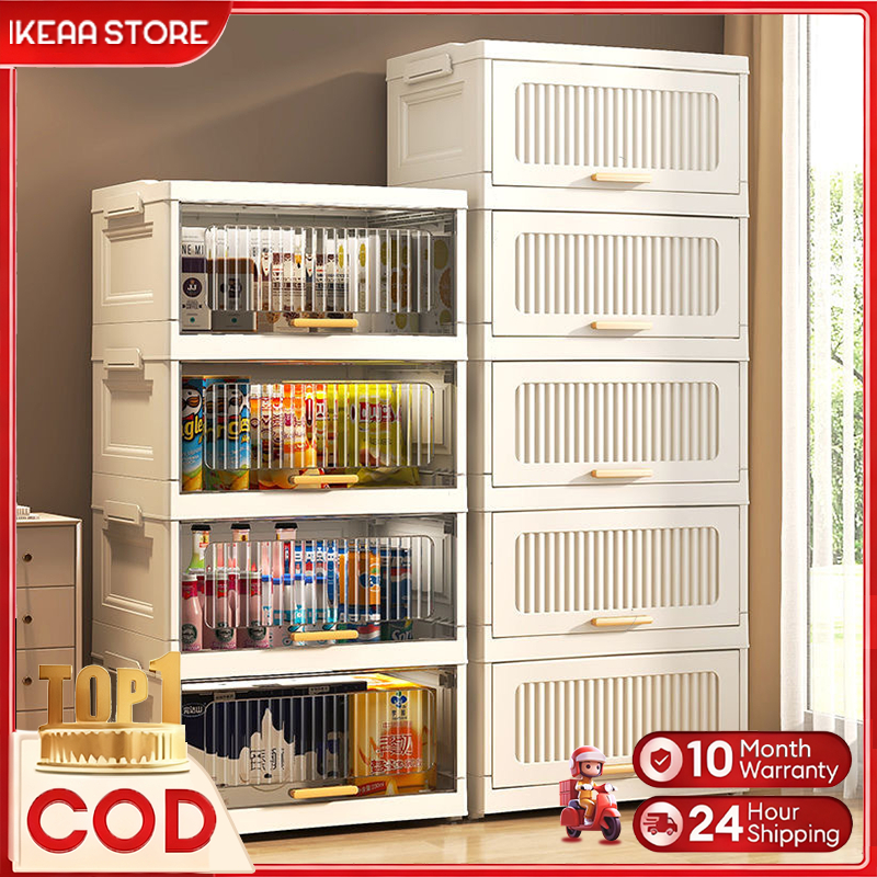 IKEA Foldable Almari Plastik Besar Storage Cabinet Large Capacity ...