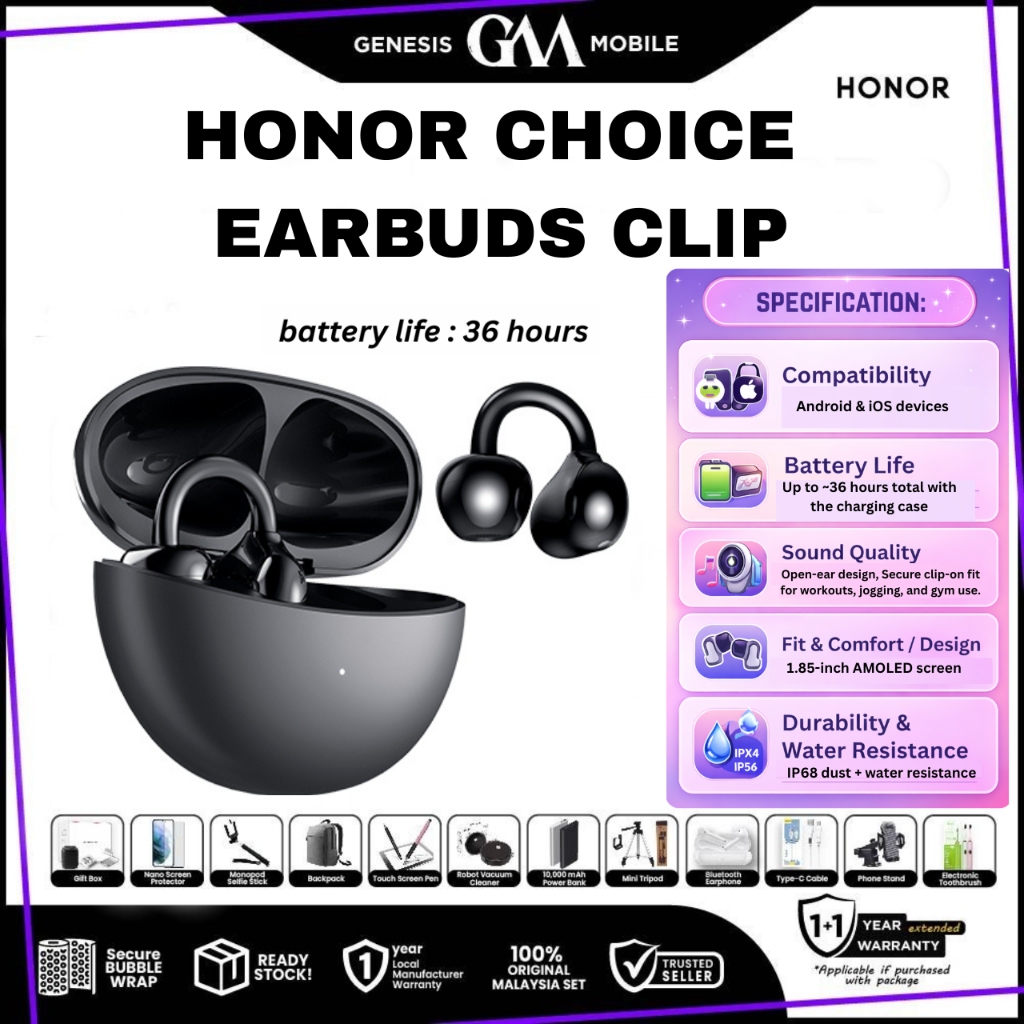 HONOR CHOICE Earbuds Clip - Original HONOR Malaysia | Shopee Malaysia