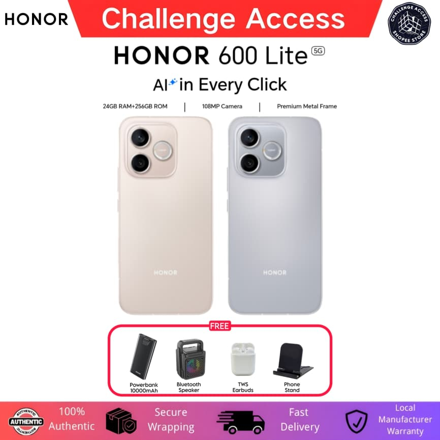 HONOR 600 Lite 5G l 24(12+12)GB+256GB | 108MP Camera | 6520mAh Large ...