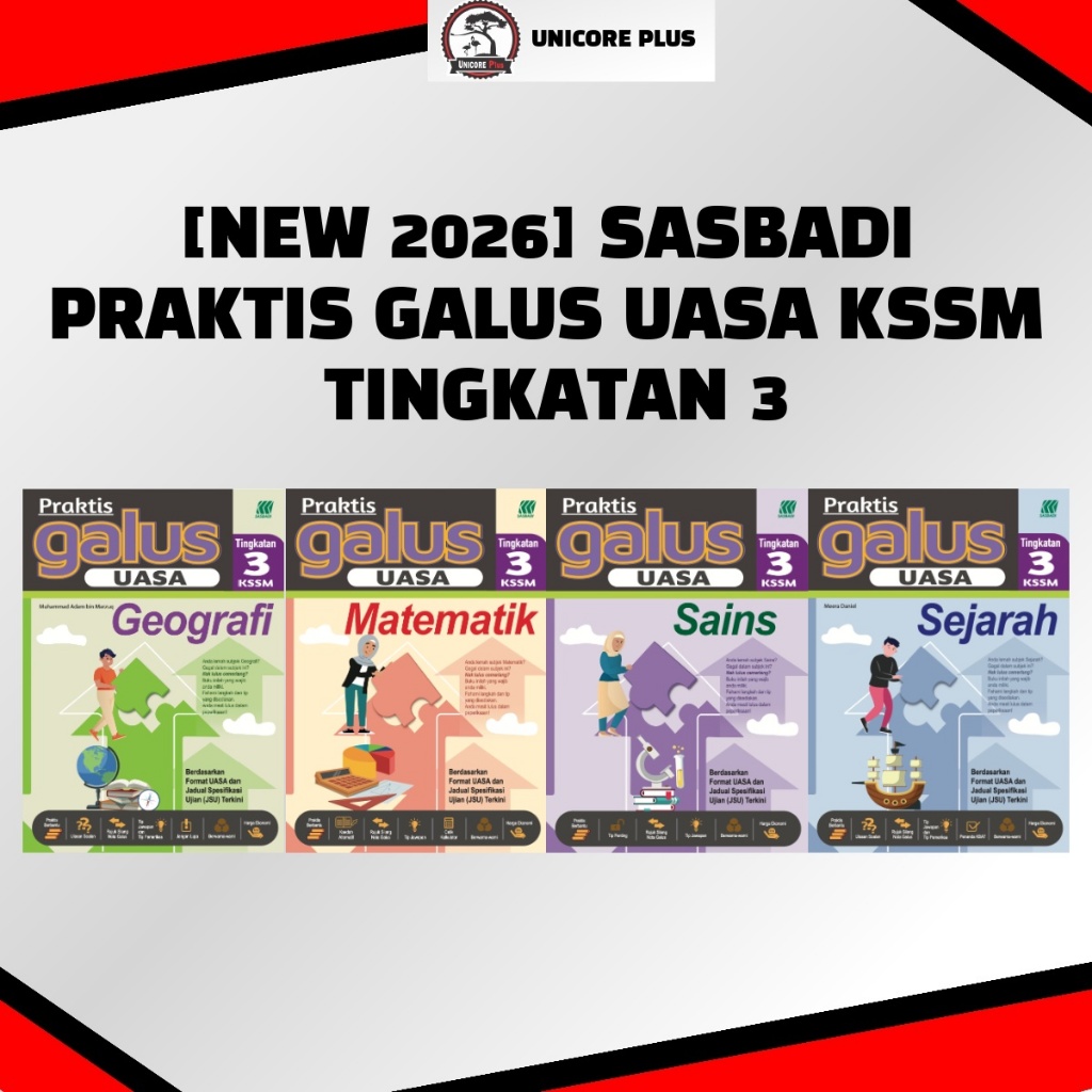 [NEW 2026] PRAKTIS GALUS UASA KSSM TINGKATAN 3 (GEO/SEJ/MATE/SAINS ...
