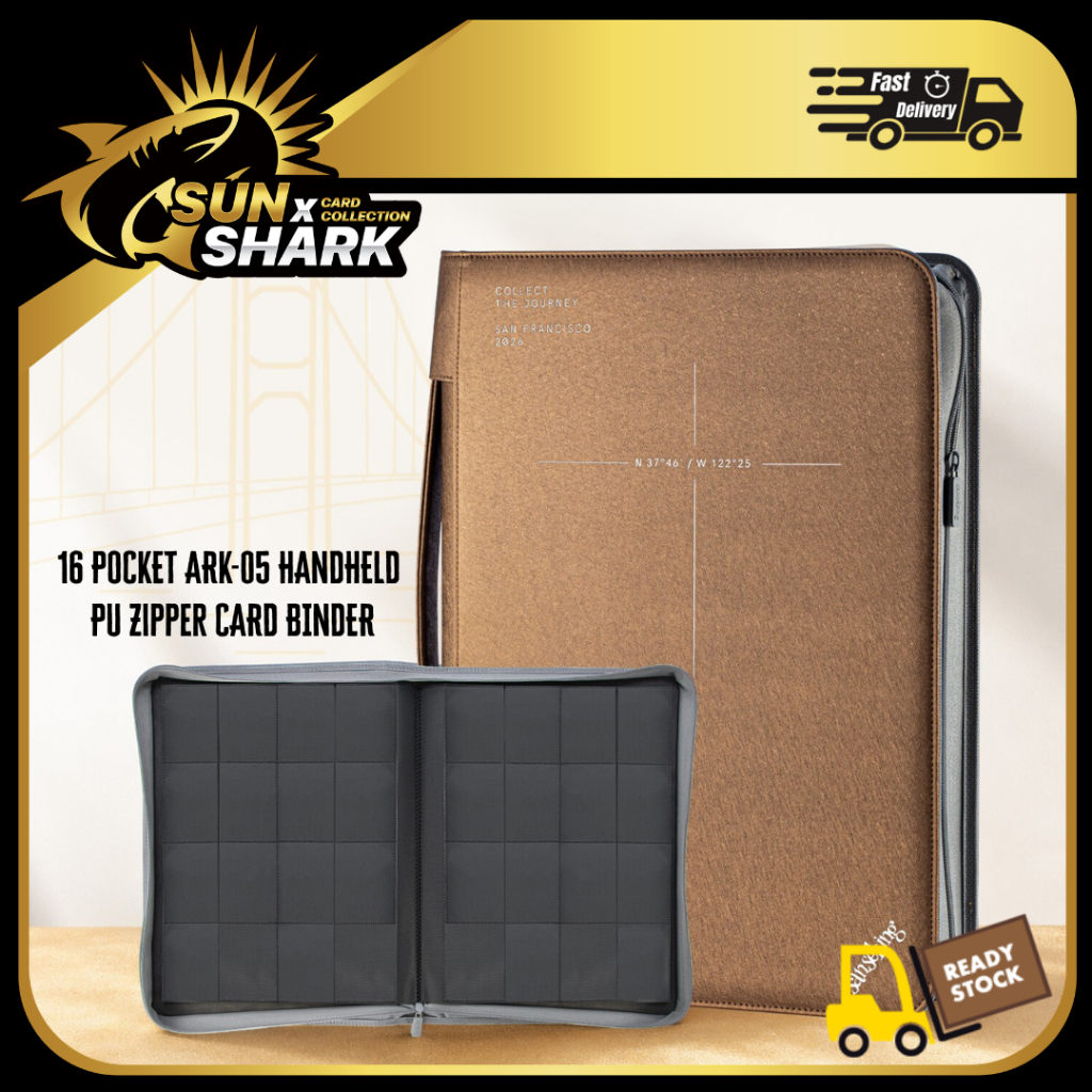 [READY STOCK] Sanseking 16 Pocket ARK-05 Handheld PU Zipper Card Binder ...