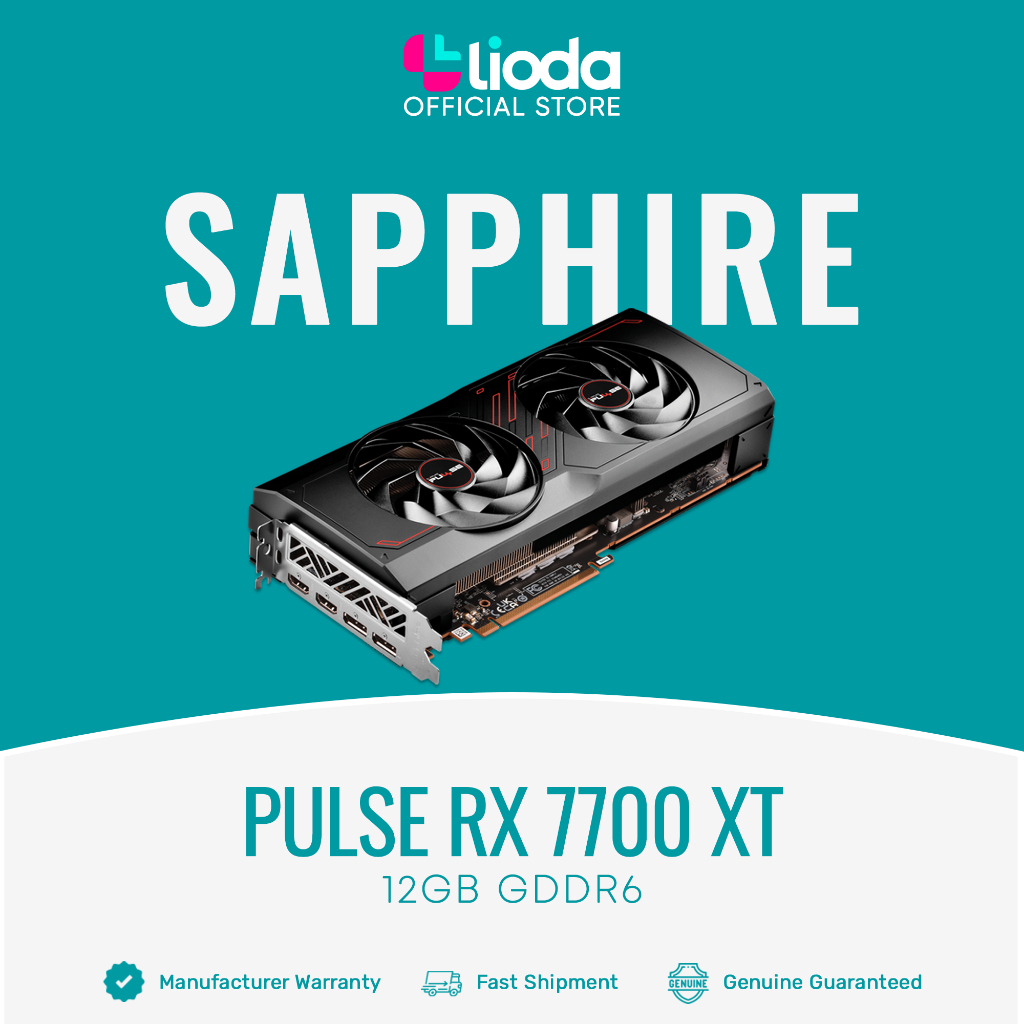 Sapphire PULSE AMD Radeon RX 7700 XT 12GB GDDR6 Graphics Card | Shopee ...