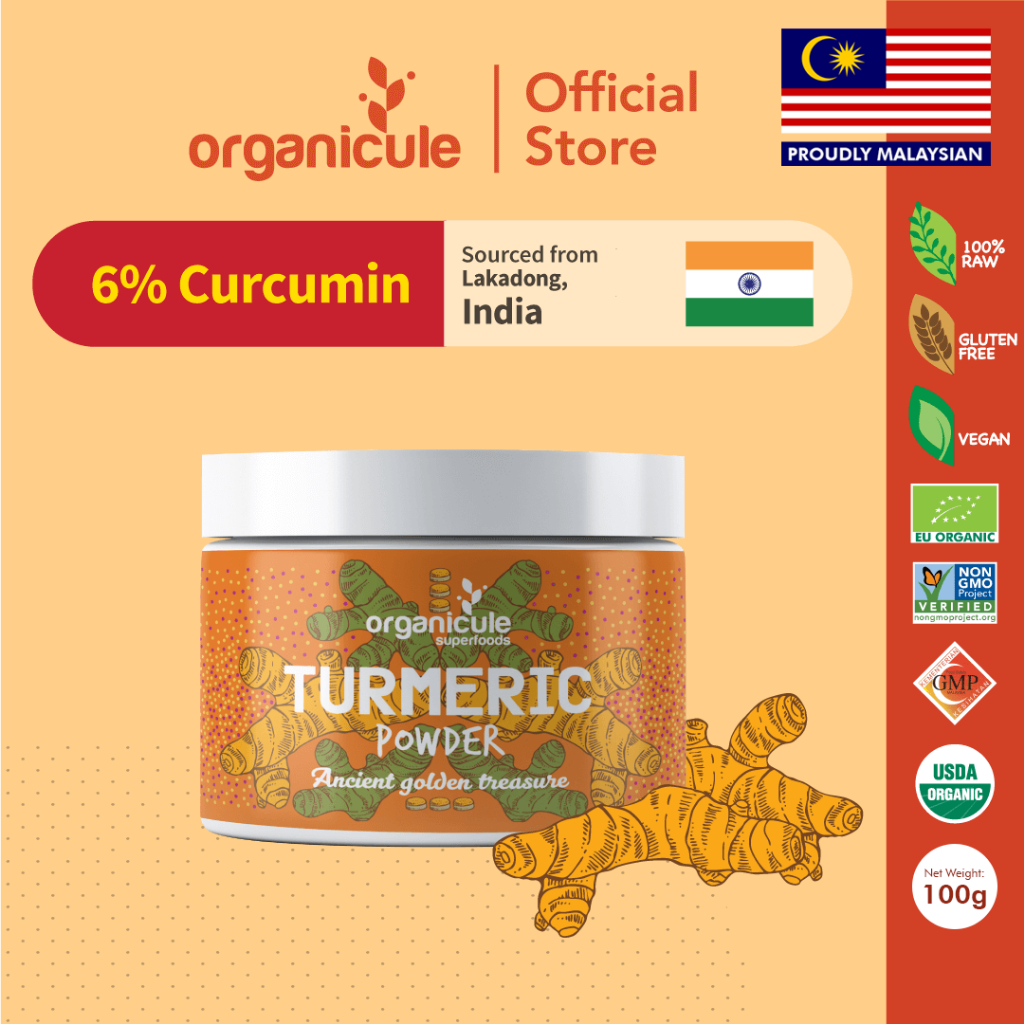 Organicule Turmeric Powder [100g] | 6% Curcumin | Anti-Inflammatory ...