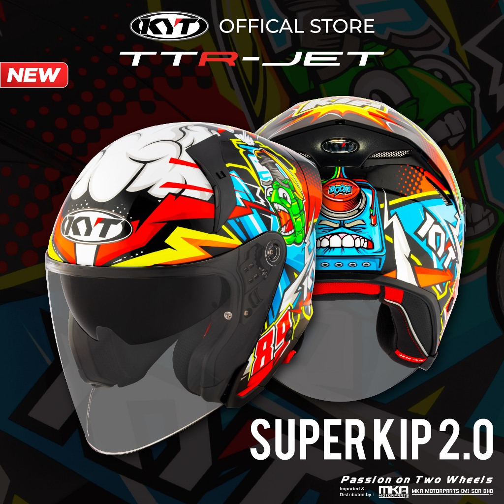 KYT HELMET TTR JET SUPER KIP 2.0 REPLICA GLOSS | Shopee Malaysia