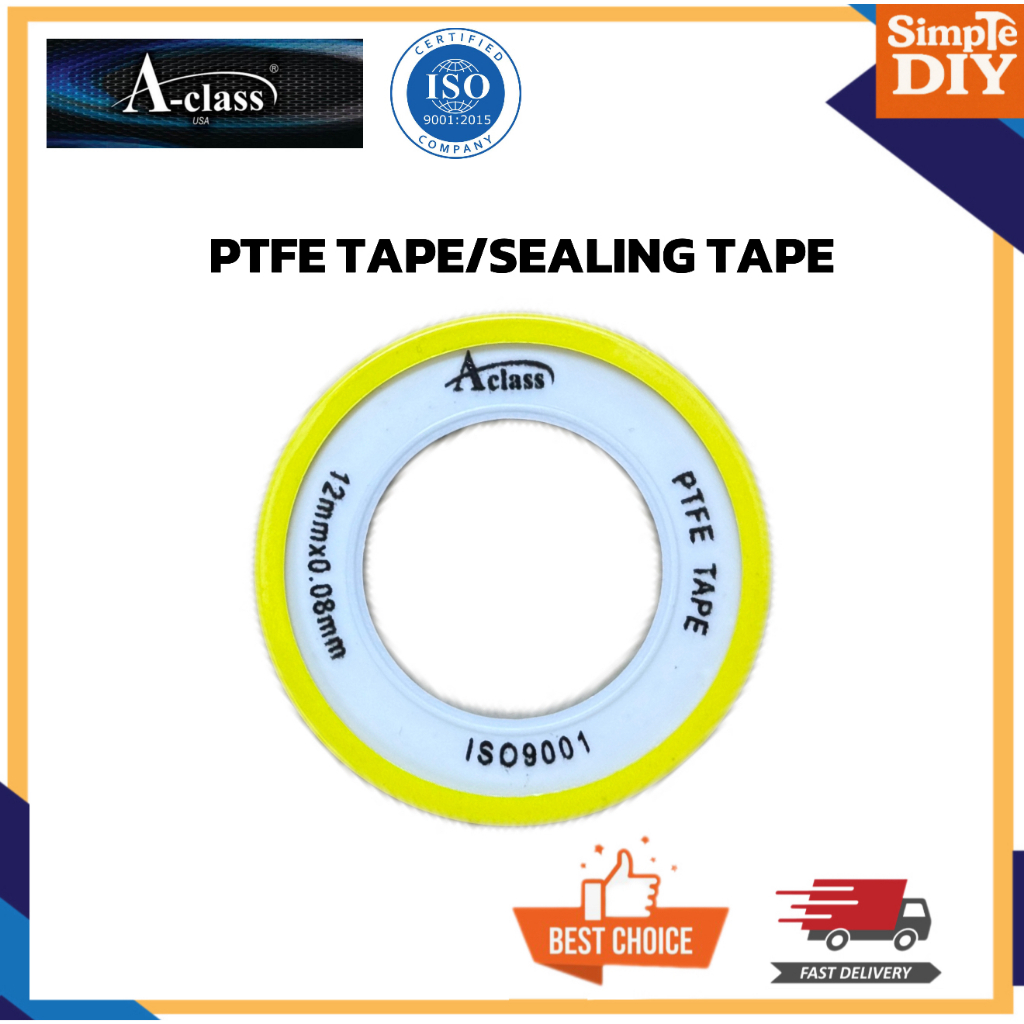 A-CLASS PTFE TAPE/SEALING TAPE/TAPE AIR PAIP/THREAD SEAL TAPE/(12MM x 0 ...