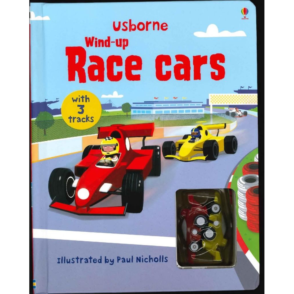 UK usborne wind up racing car board book | Shopee Malaysia