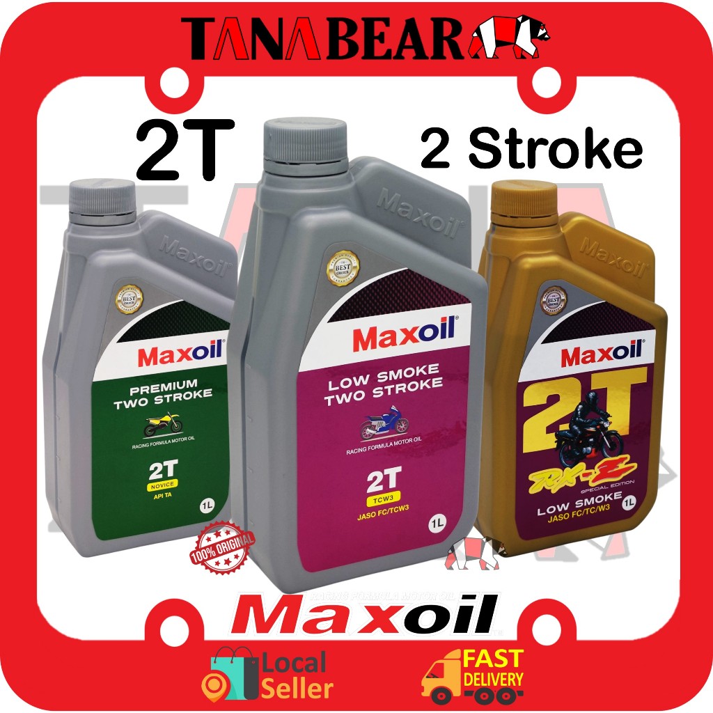 MAXOIL Motorcycle Oil 2T (1 Litre) Racing Formula Motor Oil Two Stroke ...