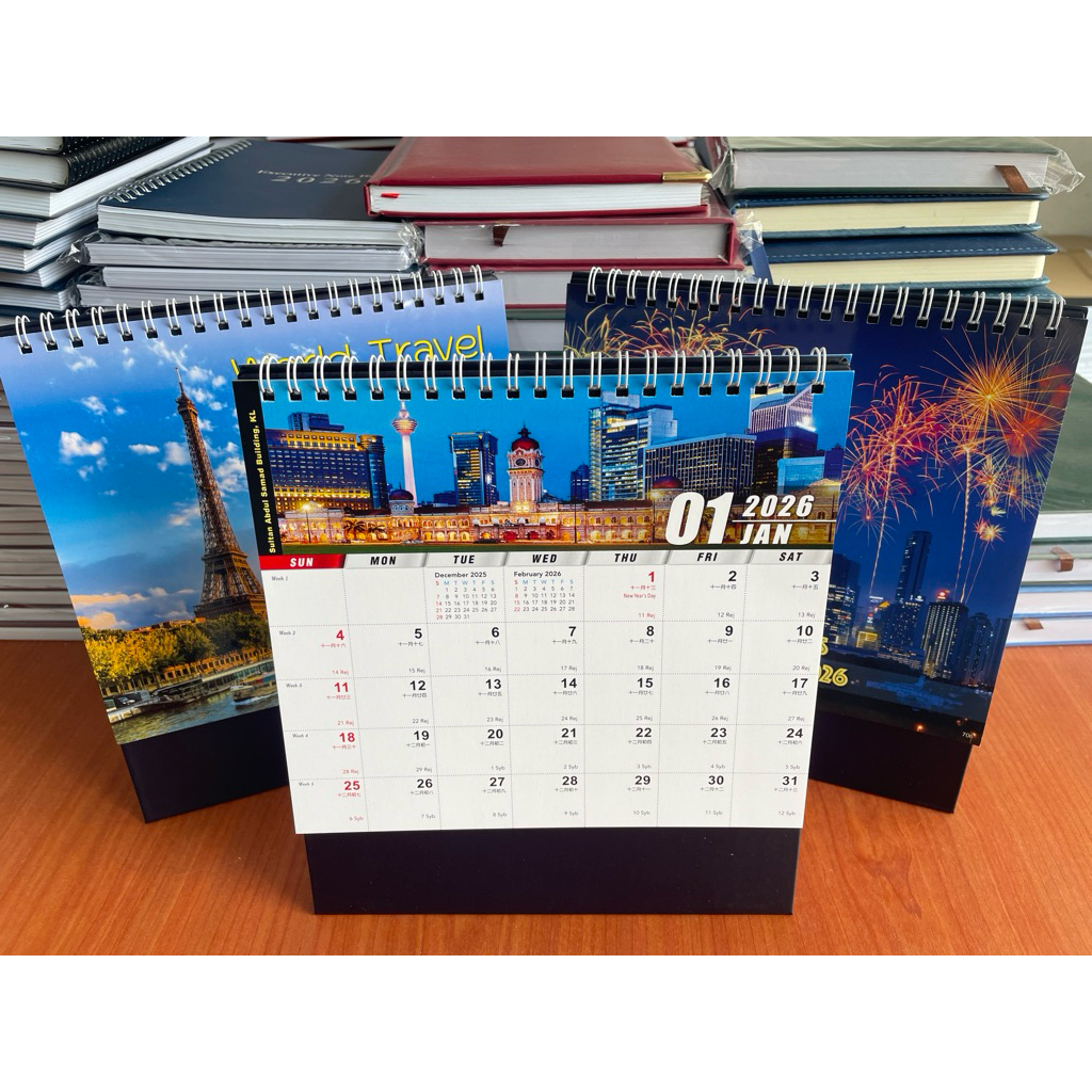 [READY STOCK] NEW YEAR 2026 Table Desktop Calendar Flip Calendar With ...